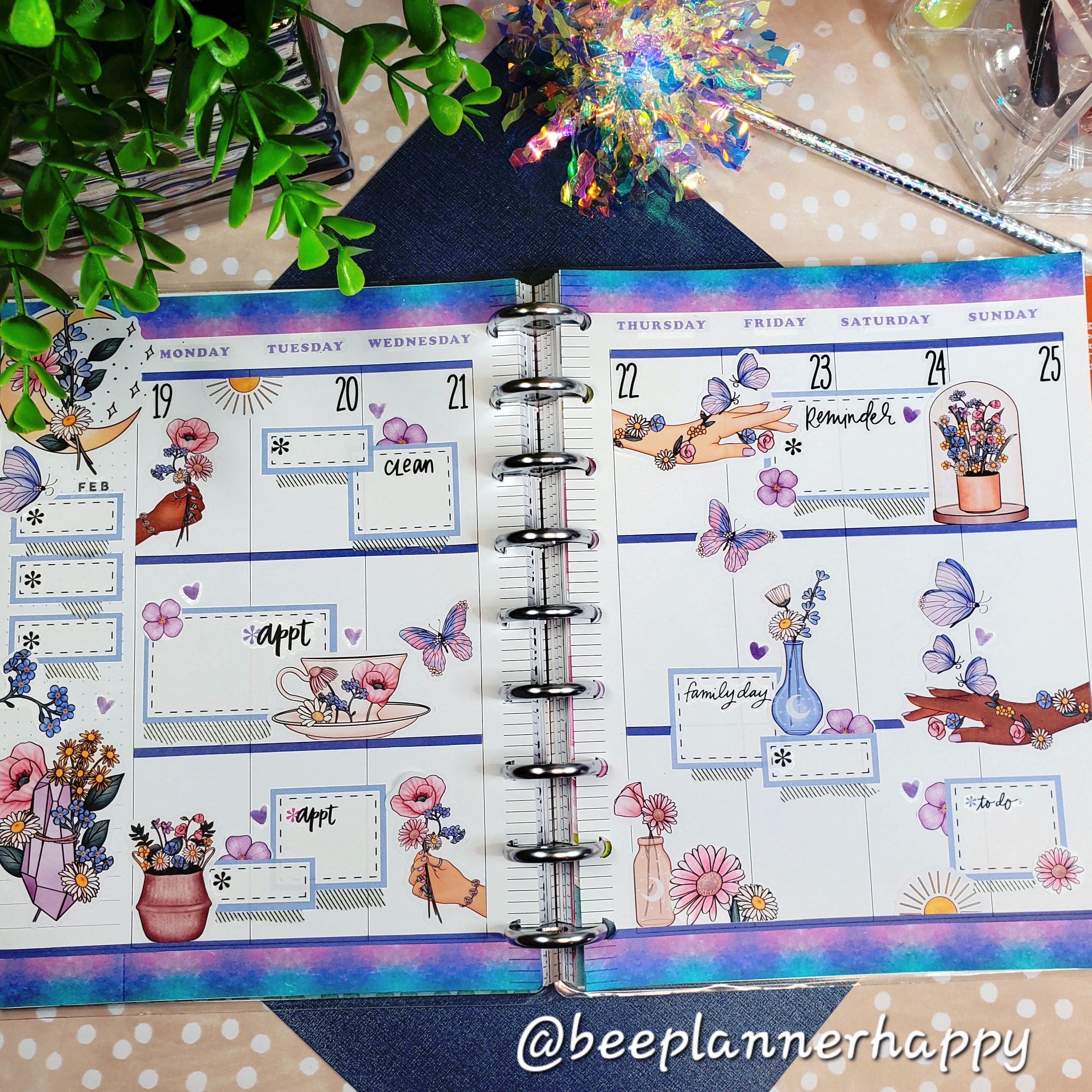 Printable Planner Box Stickers ~ Periwinkle Decorative Dash Line Boxes ...