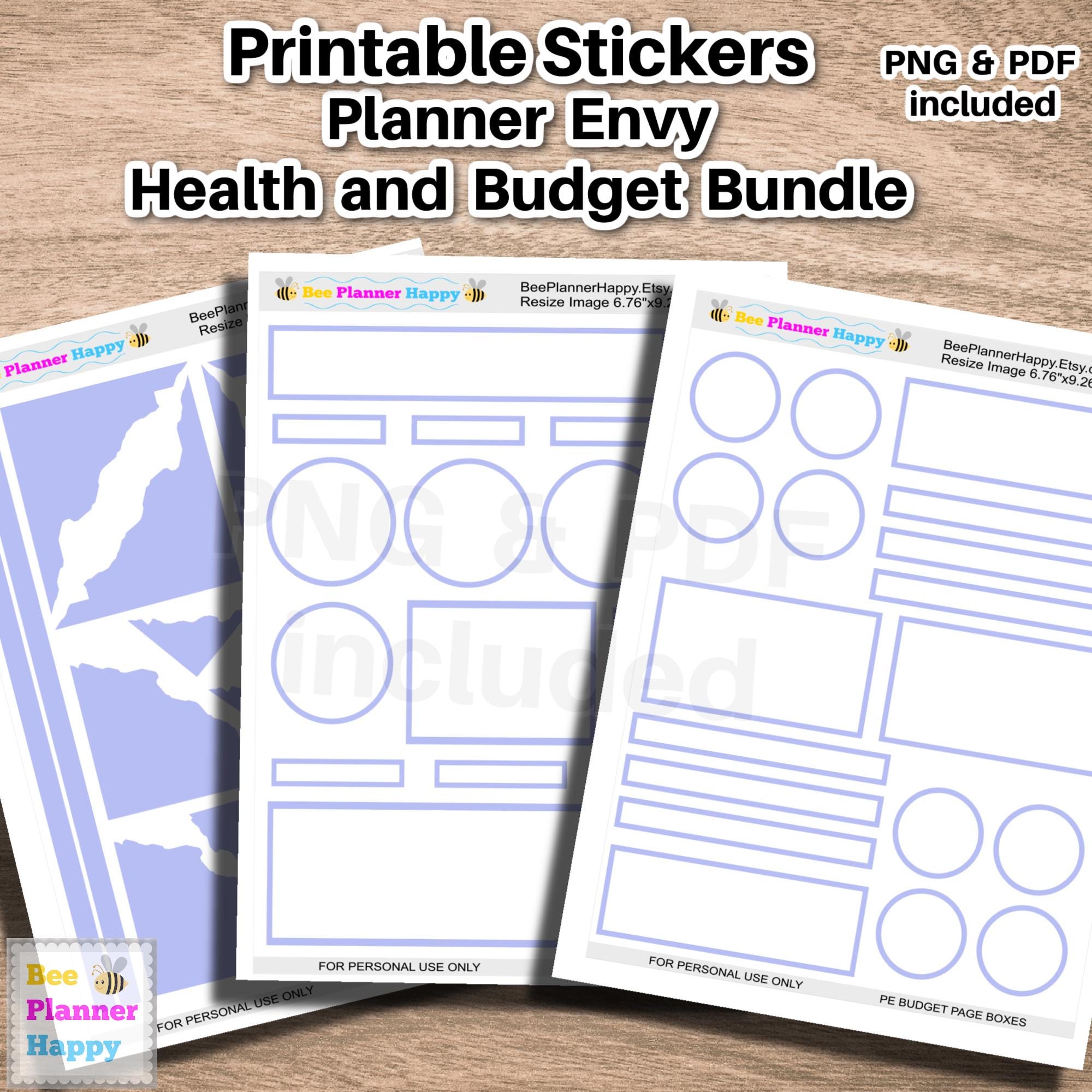 Printable Stickers for Planner Envy – Periwinkle Health and Budget ...