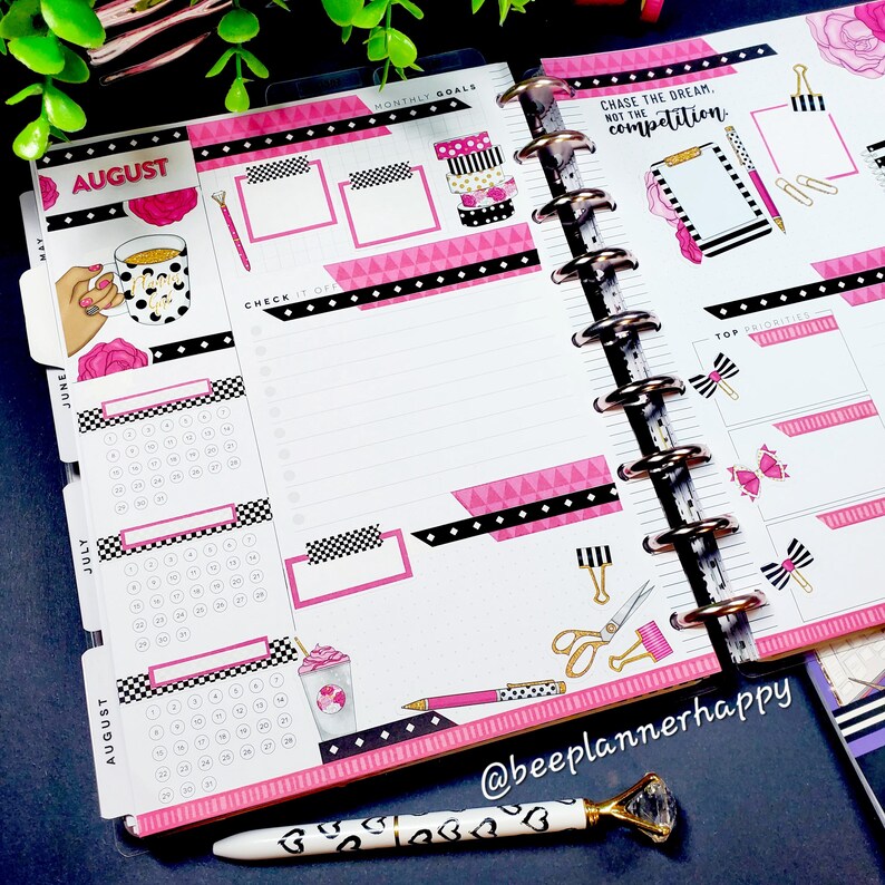 Printable Black Diamond Washi Strips for Planners, Journals, Diaries ...