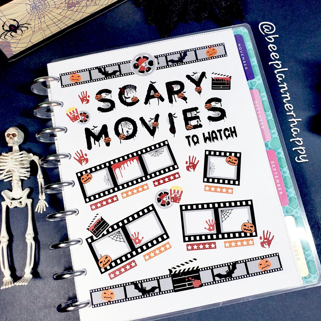 Printable Scary Movie Watch List ~ Halloween Movie Tracker ~ October ...