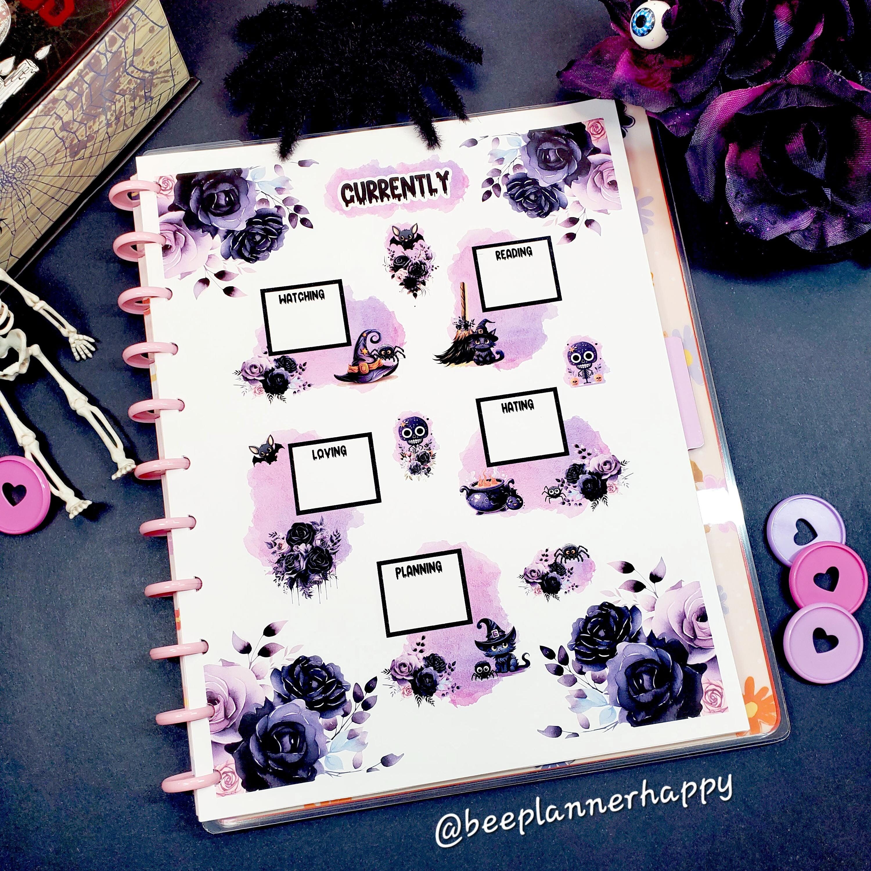 Printable Currently Page ~ Cute Spiders and Black Cats Halloween ...