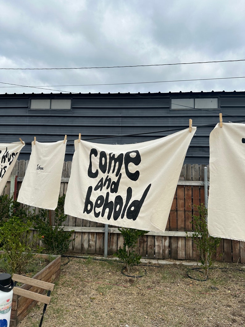 Custom Canvas Banner, Personalized Sign, Hand Painted Cotton Canvas ...