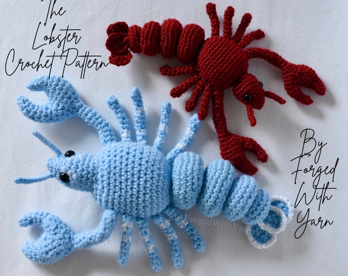 Crochet Pattern Prawn Shrimp Food Plushies Sea Animals Amigurumi Easy ...