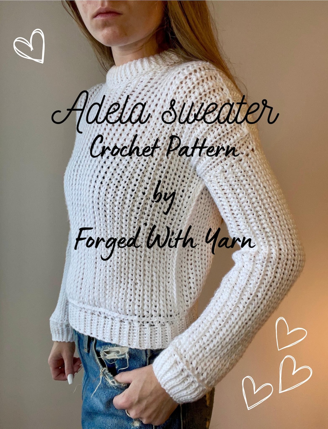 The Adela Sweater Crochet Pattern by Forged With Yarn - Etsy