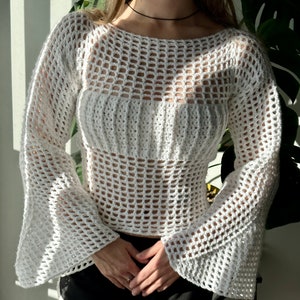 The Mes(h)merizing Top Crochet Pattern by Forged With Yarn - Crochet ...