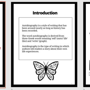Autobiography Memoir Introduction Workbook for Students - Digital and ...