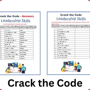 Leadership Skills Puzzles Bundle Crossword, Crack the Code, Word ...