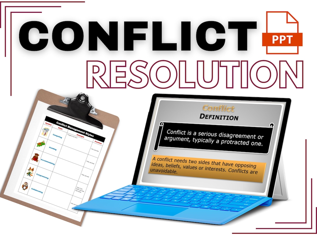 Conflict Resolution Powerpoint Presentation - Workplace - Editable - Etsy