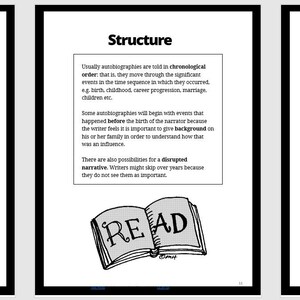Autobiography Memoir Introduction Workbook for Students - Digital and ...