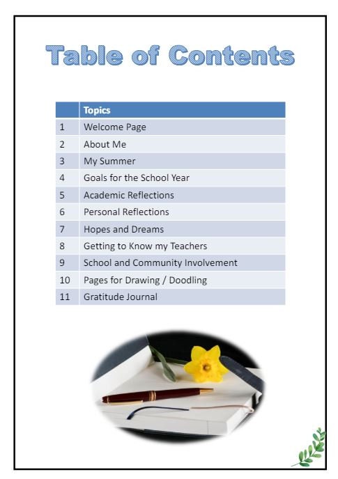 Back to School Writing Journal - Beginning of Term / Year - Digital and ...