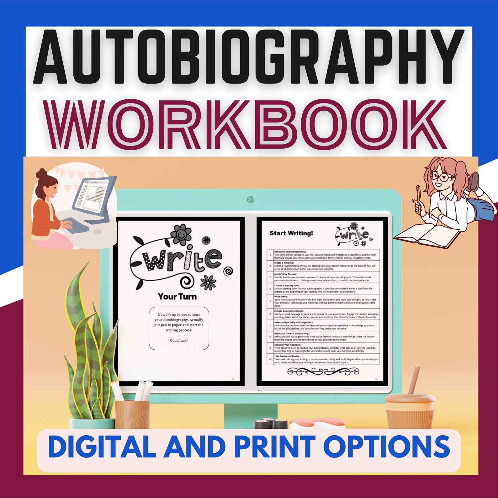 Autobiography Memoir Introduction Workbook for Students - Digital and ...