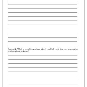 Back to School Writing Journal - Beginning of Term / Year - Digital and ...