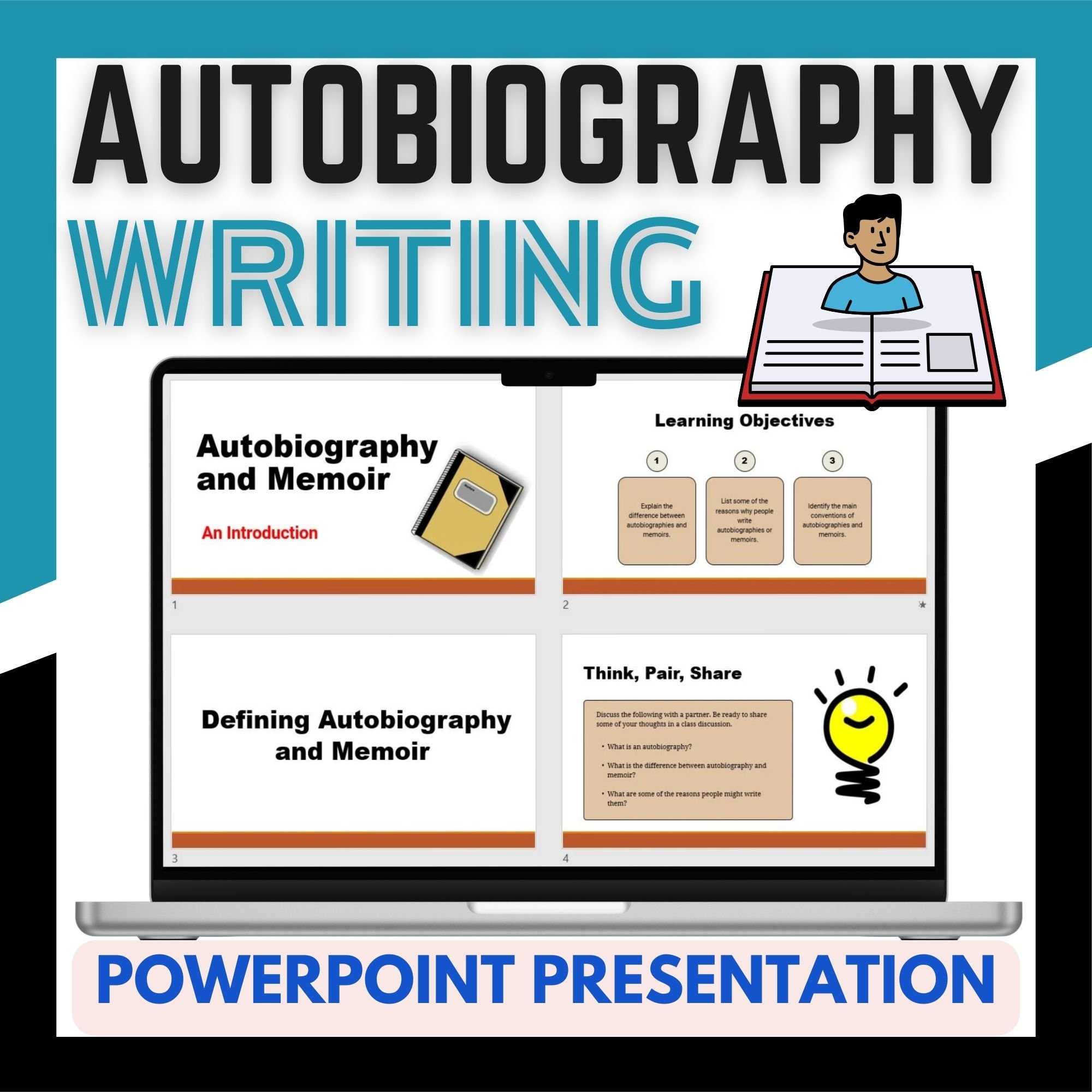 Autobiography Memoir Introduction Powerpoint Presentation With Teacher ...