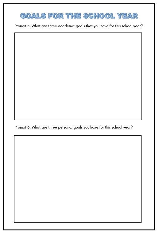 Back to School Writing Journal - Beginning of Term / Year - Digital and ...