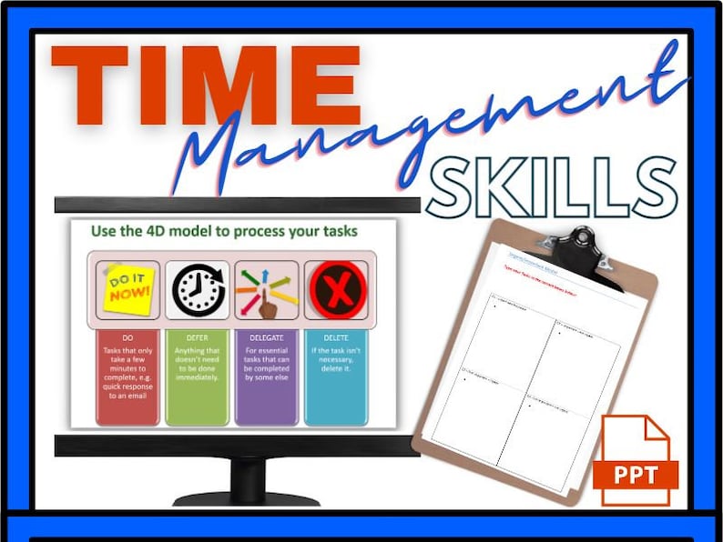 Time Management Powerpoint and Activities - Fully Editable - Etsy