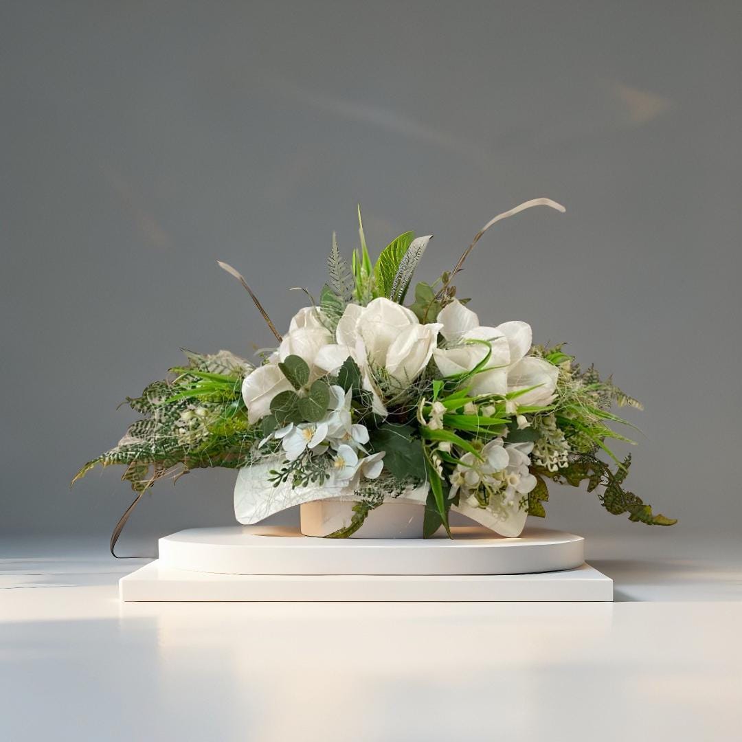 Elegant Memorial Grave Arrangement Floral Long-lasting Floral Tribute ...