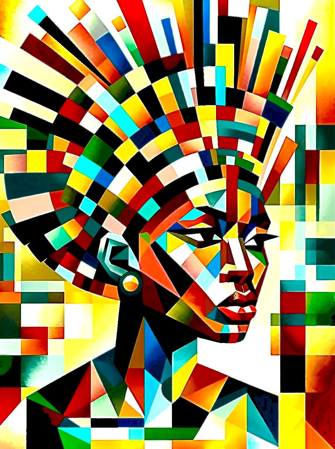 Cubist African Princess - Etsy