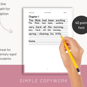 Wind in Willow Copywork and Handwriting Worksheet for Charlotte Mason ...