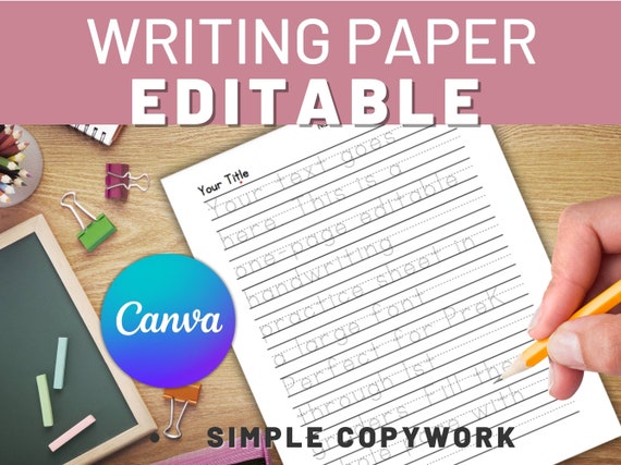 Lined Paper Template First Grade