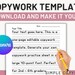 Editable Copywork & Handwriting Template, Worksheet Generator, One Page ...
