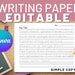 BUNDLE: Editable Lined Handwriting Paper With a Tracing Font for Prek K ...