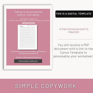 Editable Copywork & Handwriting Template, Tracing Worksheet Generator ...