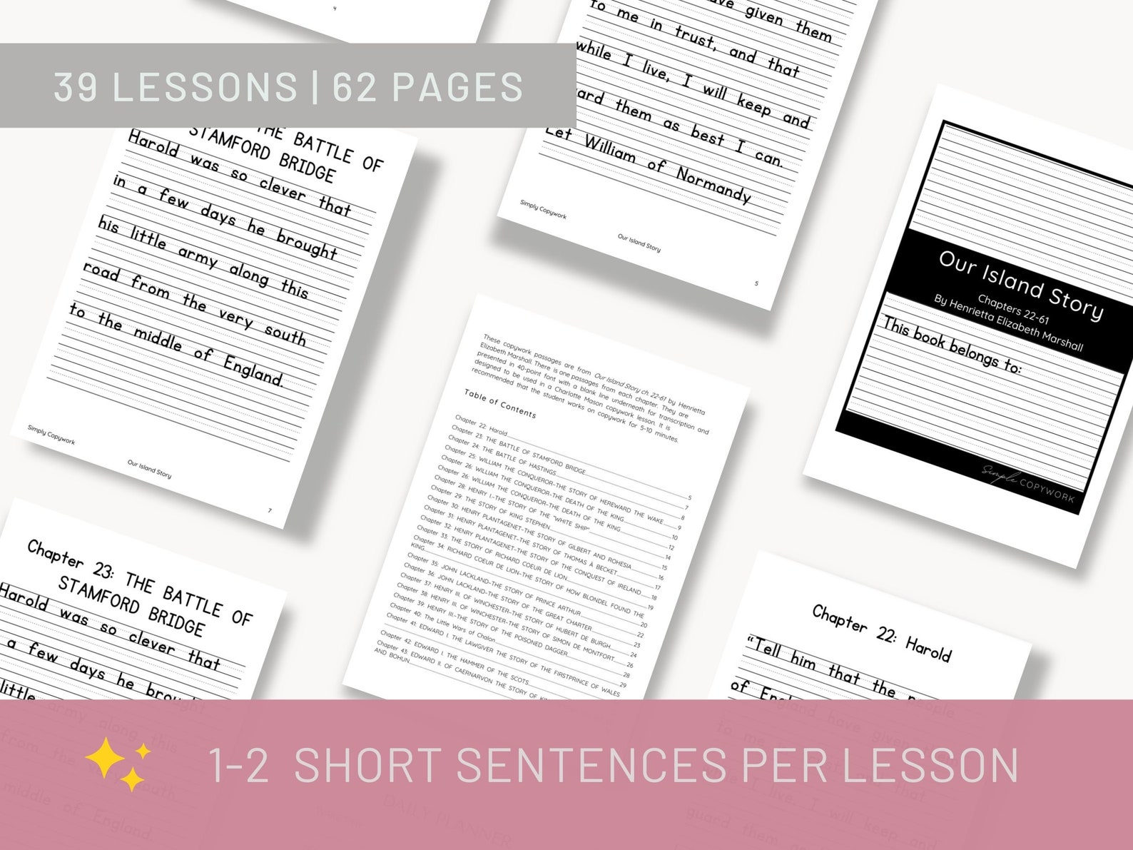 Our Island Story Ch. 22-61 Copywork Handwriting Worksheet for Charlotte ...