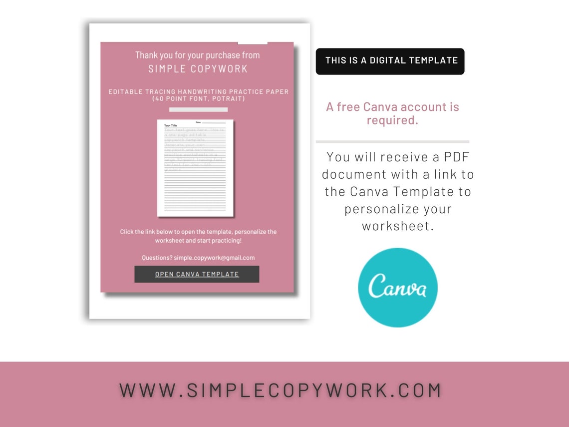 Editable Lined Handwriting Paper in a Tracing Font for 2nd 3rd 4th ...