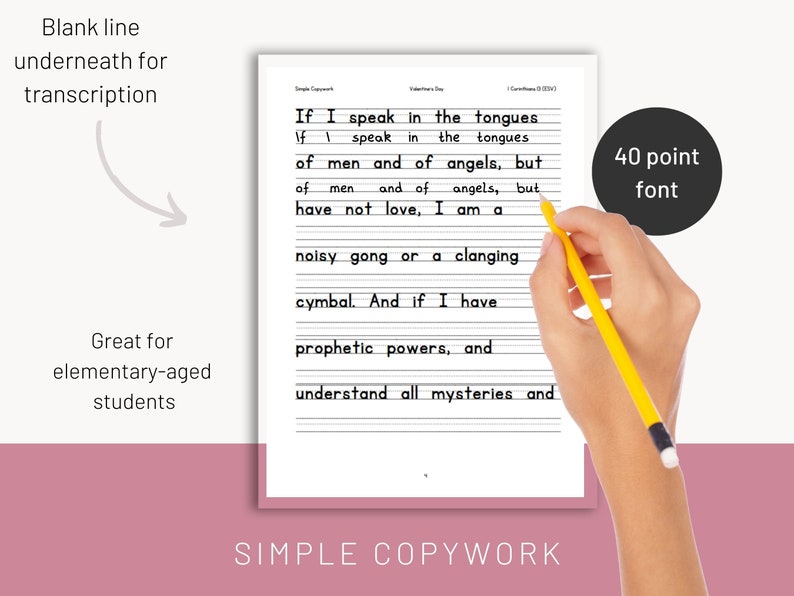 1 Corinthians 13 Activities & Copywork Printable for Charlotte Mason ...