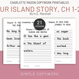 Our Island Story Ch.1-21 Copywork & Handwriting Worksheet in - Etsy