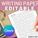 BUNDLE: Editable Lined Handwriting Paper With a Tracing Font for Prek K ...