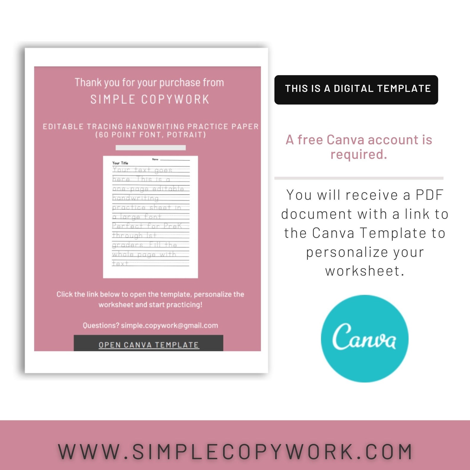 BUNDLE: Editable Lined Handwriting Paper With a Tracing Font for Prek K ...