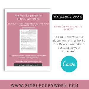 BUNDLE: Editable Lined Handwriting Paper With a Tracing Font for Prek K ...