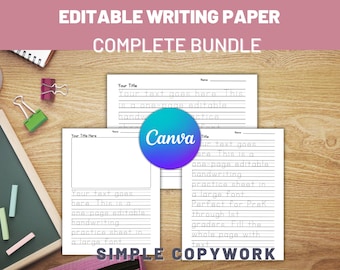 Bundle Handwriting Paper Printable Story Writing Printable - Etsy