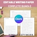BUNDLE: Editable Lined Handwriting Paper With a Tracing Font for Prek K ...