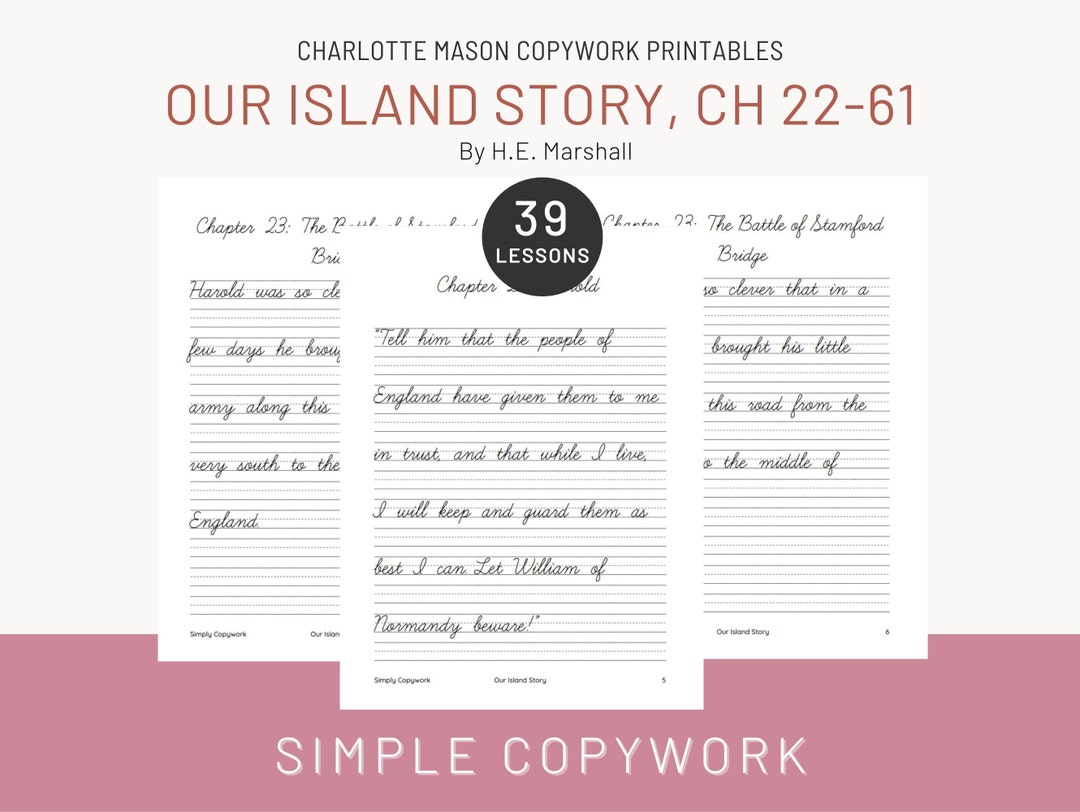 Our Island Story Ch. 22-61 CURSIVE Handwriting and Copywork for ...
