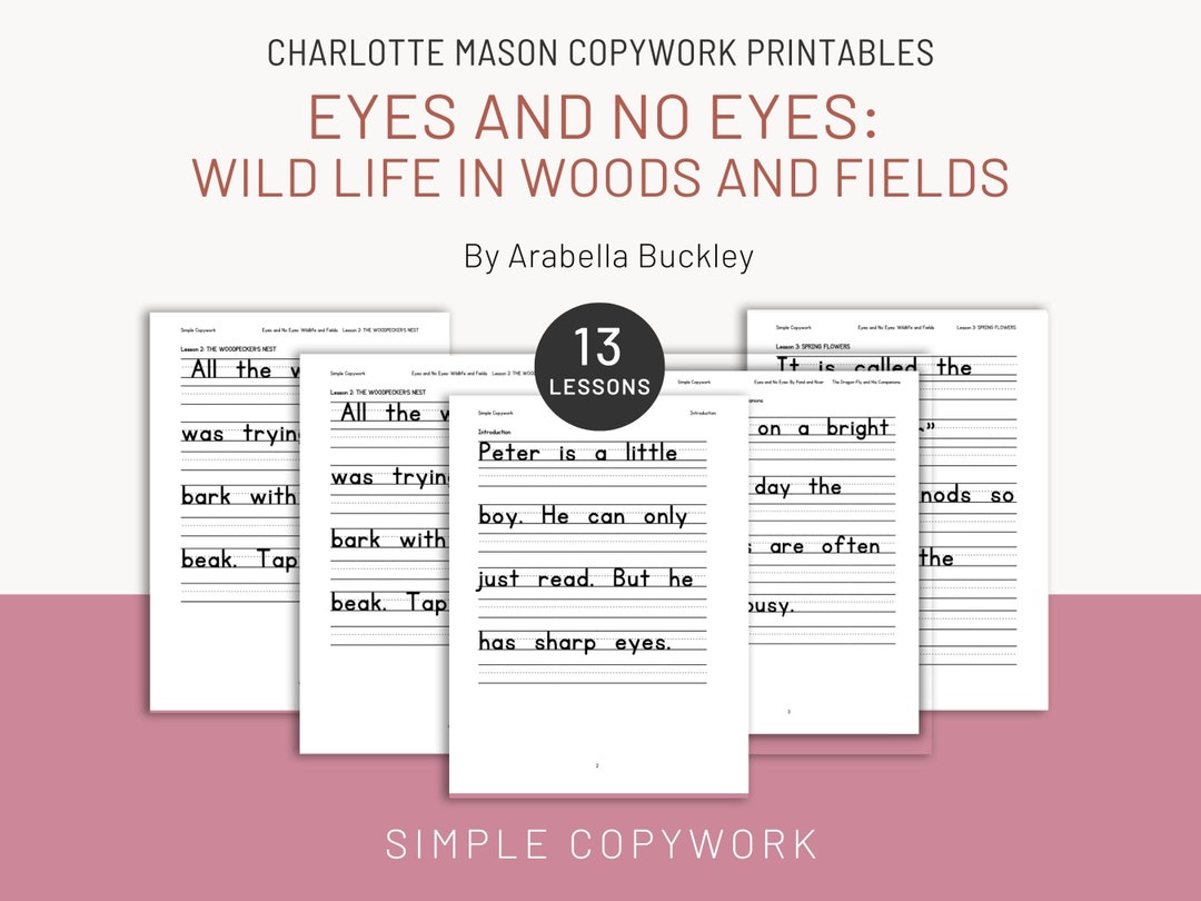Eyes and No Eye: Wild Life in Wood Handwriting and Copywork for ...