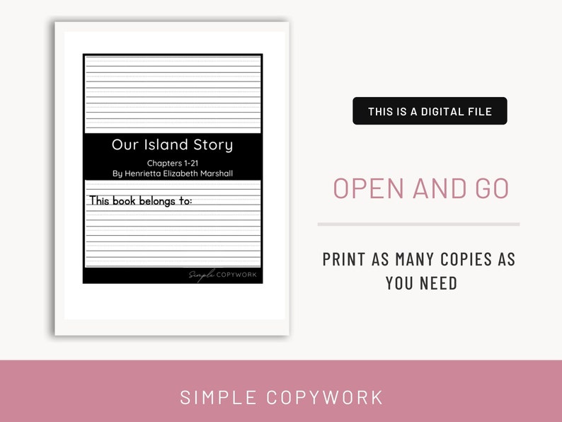 Our Island Story Ch. 1-21 Copywork Handwriting Worksheet for Charlotte ...