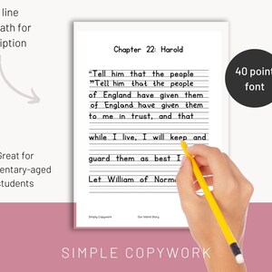 Our Island Story Ch. 22-61 Copywork Handwriting Worksheet for Charlotte ...