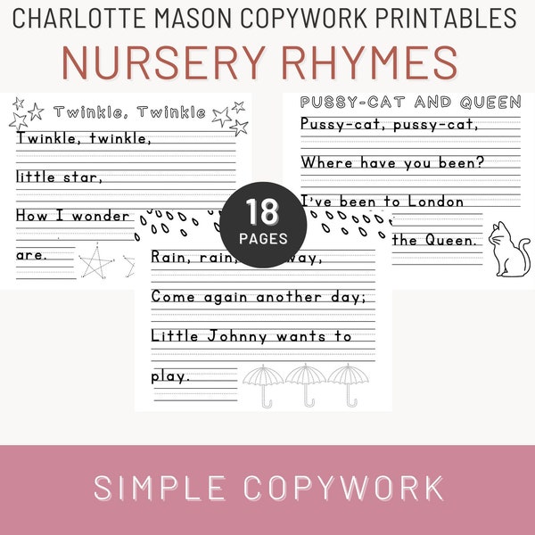 Nursery Rhyme Coloring Pages - Etsy