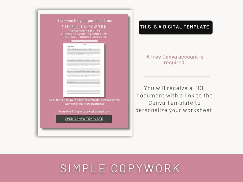Editable Copywork & Handwriting Template, Italics D'nealian Tracing ...
