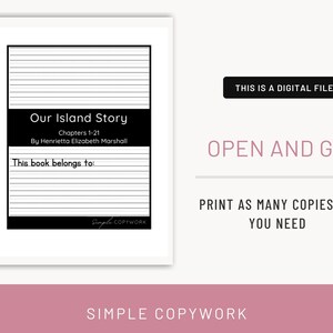 Our Island Story Ch.1-21 Copywork & Handwriting Worksheet in 60-point ...