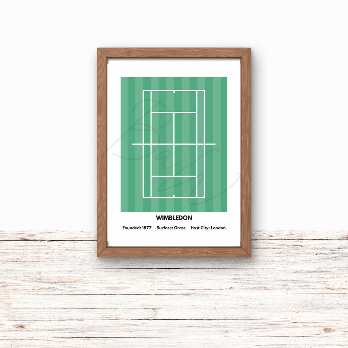 Tennis Court Digital Print, Grand Slam Tennis Tournaments, DIGITAL ...