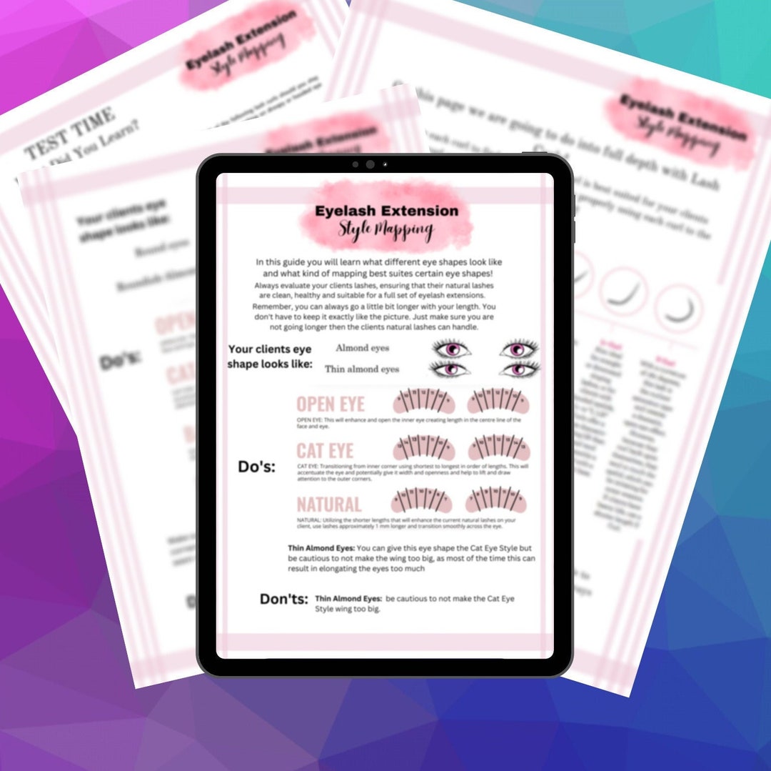 Eyelash Extension Style / Shape Mapping - Etsy