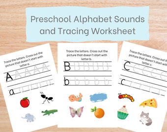 Alphabet Tracing Sheet for Kindergarten and Preschool Classrooms and ...