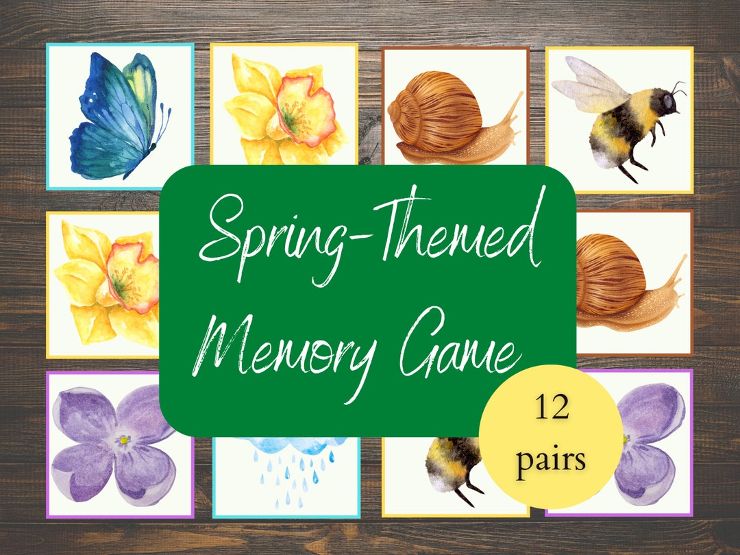 Printable Preschool Spring Memory Game | Spring-themed Activities for ...