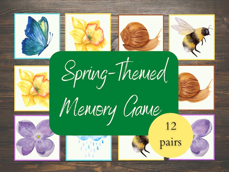 Printable Preschool Spring Memory Game | Spring-themed Activities for ...