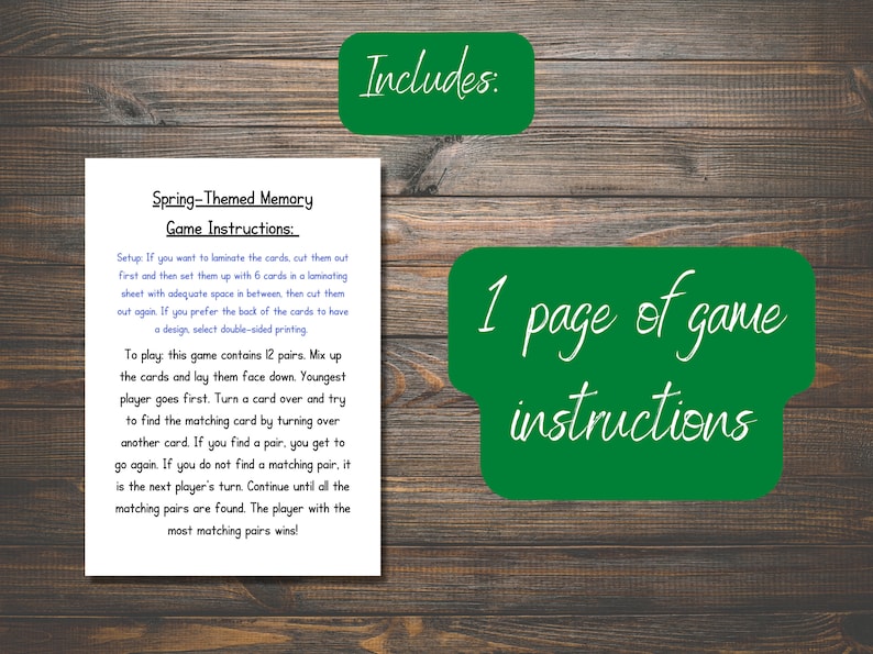 Printable Preschool Spring Memory Game | Spring-themed Activities for ...