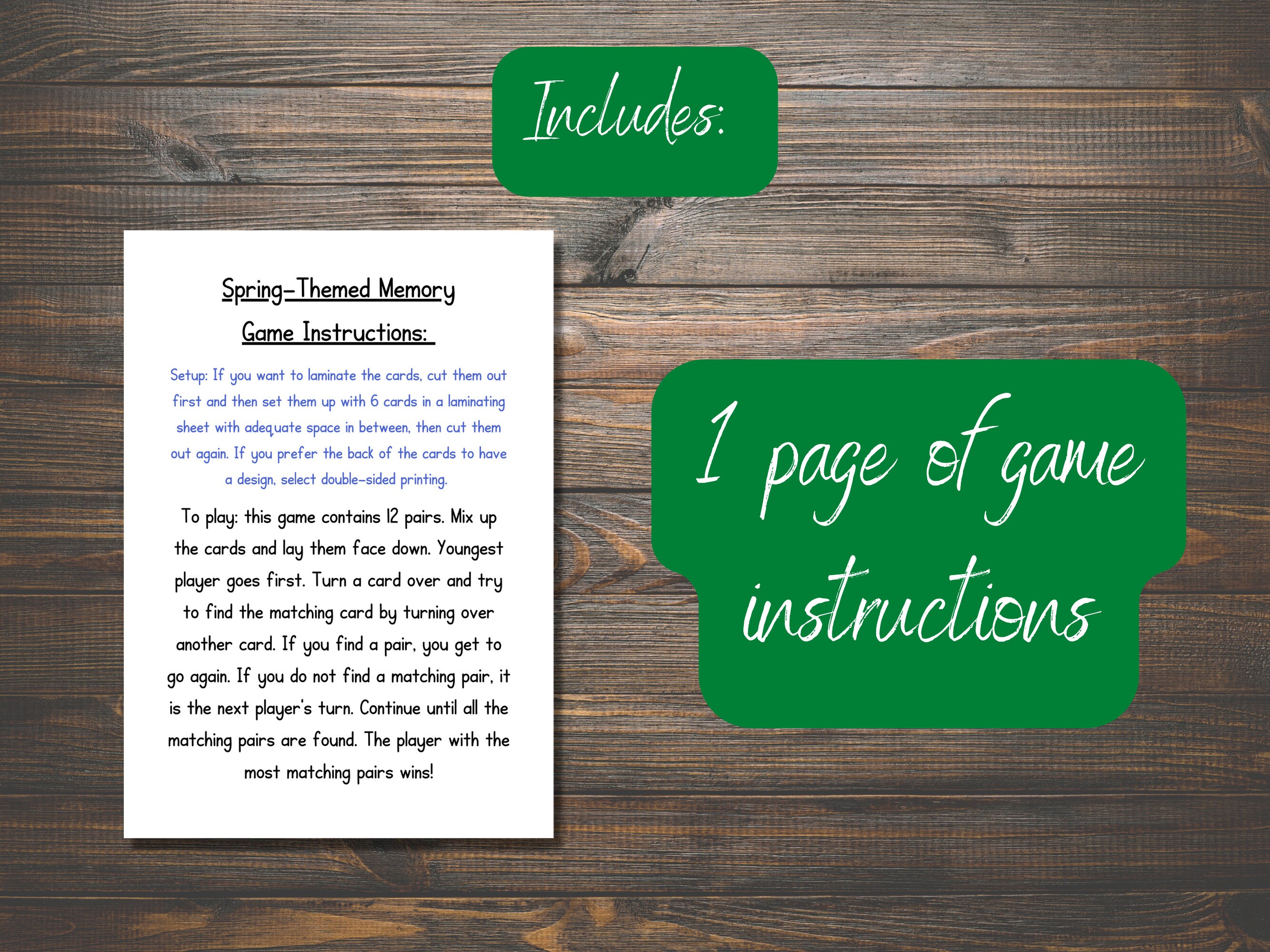 Printable Preschool Spring Memory Game Spring-themed Activities for ...