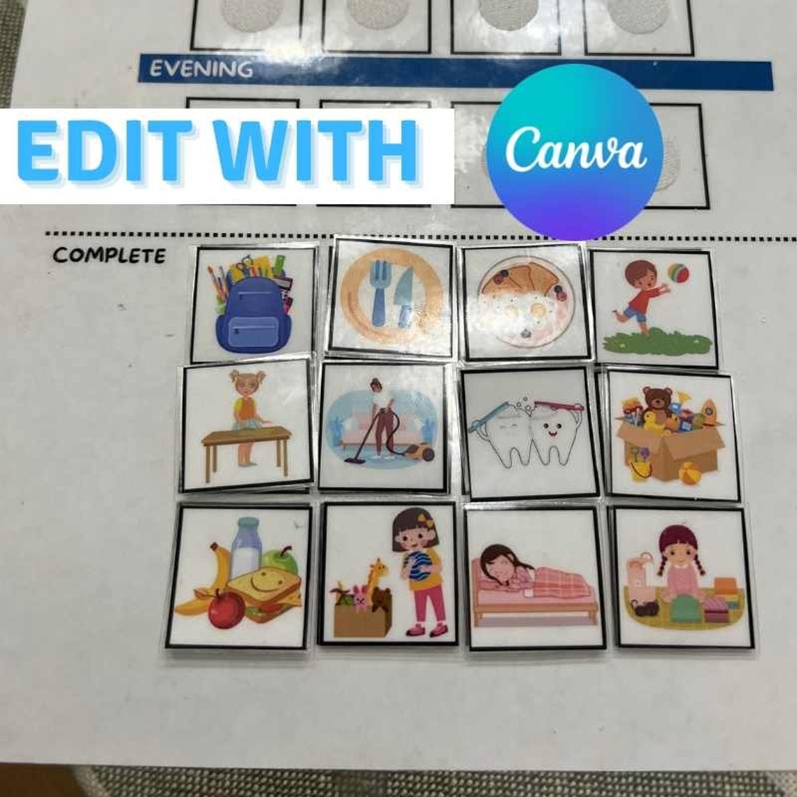 Editable Kids Daily Schedule and Chore Chart | Kids Time Tracker and ...